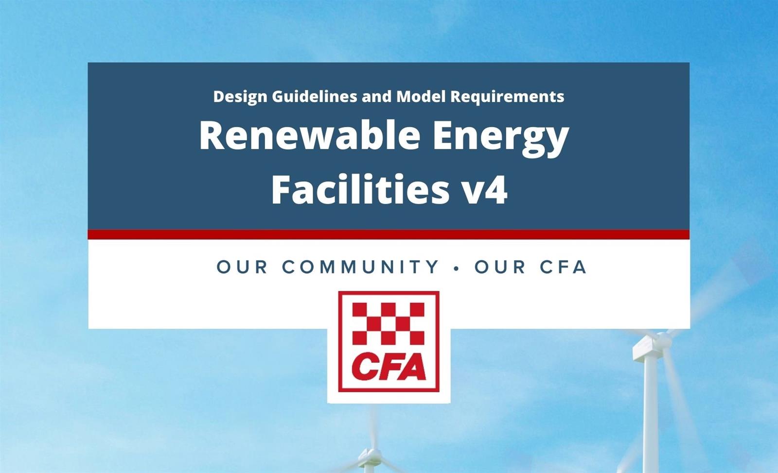 Latest CFA Renewable Energy Guidelines Released | CFA News & Media