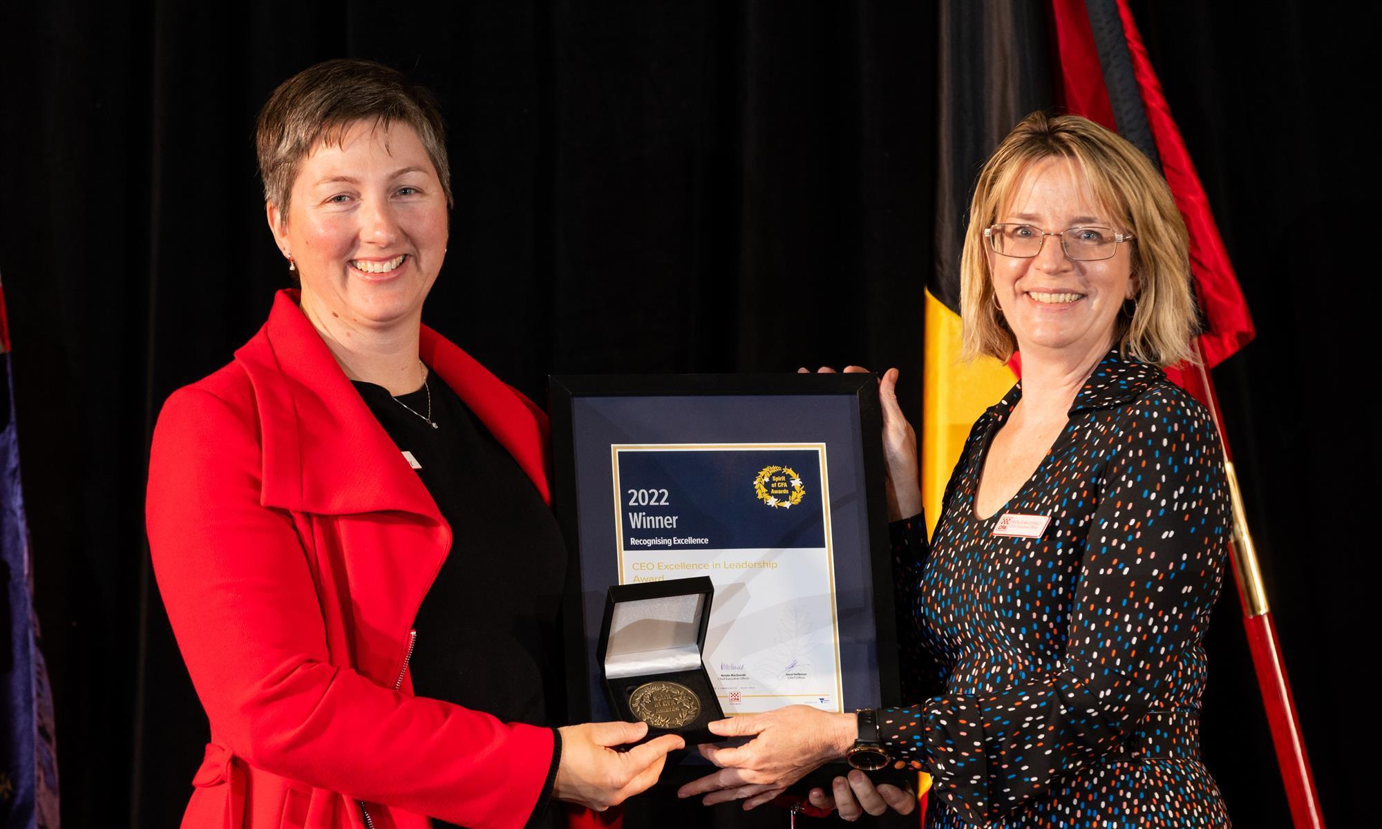 Excellence in Leadership Award presented to Emma Conway | CFA News & Media